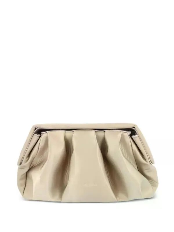 THEMOIRE Ruched Clutch - Neutrals