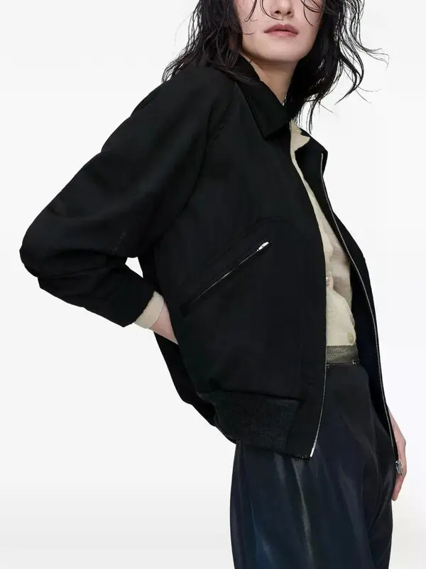 MAISON MARGIELA Virgin Wool Bomber Jacket - Black