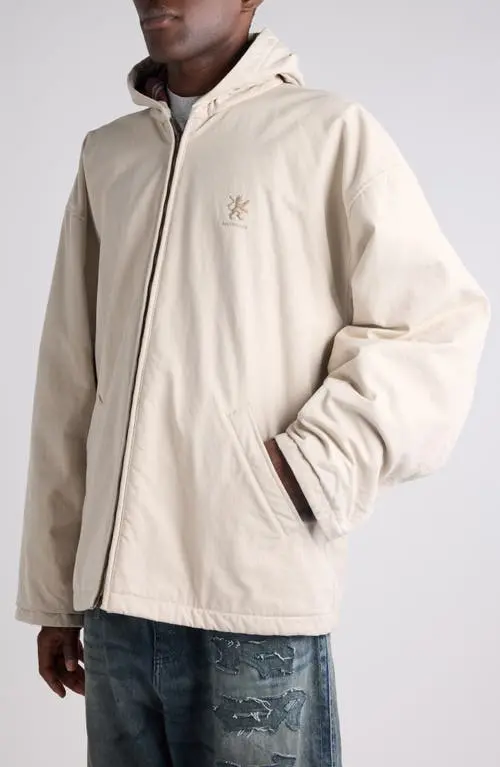 Balenciaga Cotton Blend Hooded Jacket