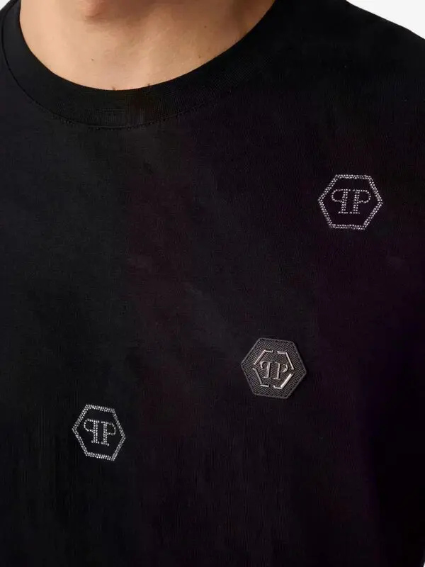 Philipp Plein Rhinestones Monogram T-shirt
