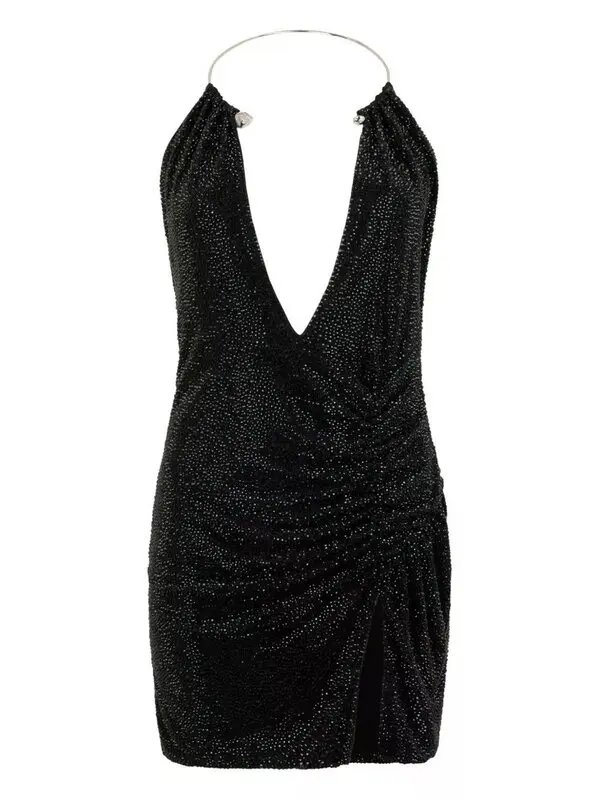 Philipp Plein Bare-back Mini Dress - Black