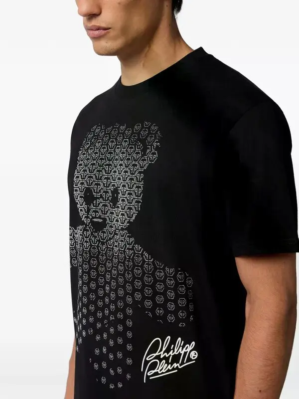 Philipp Plein Rhinestone-teddy T-shirt - Black