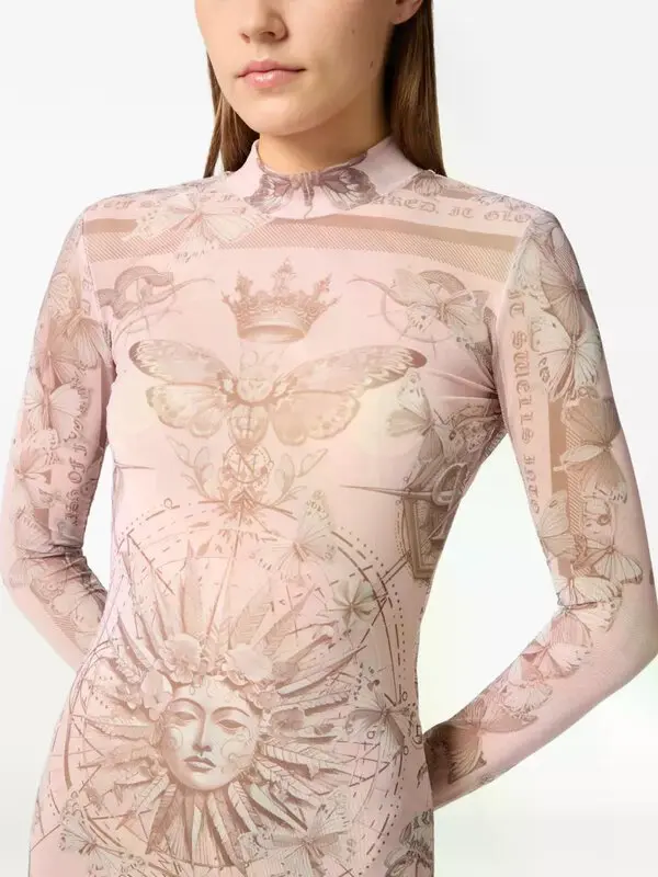 Philipp Plein Open-back Tulle Maxi Dress