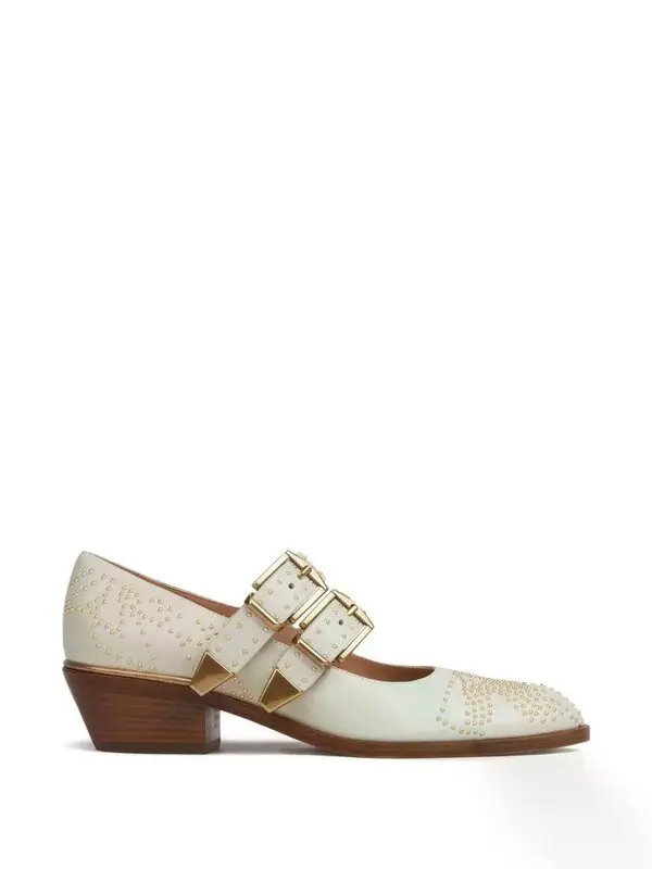 Chloé Susan Buckle-embellished Pumps - Neutrals