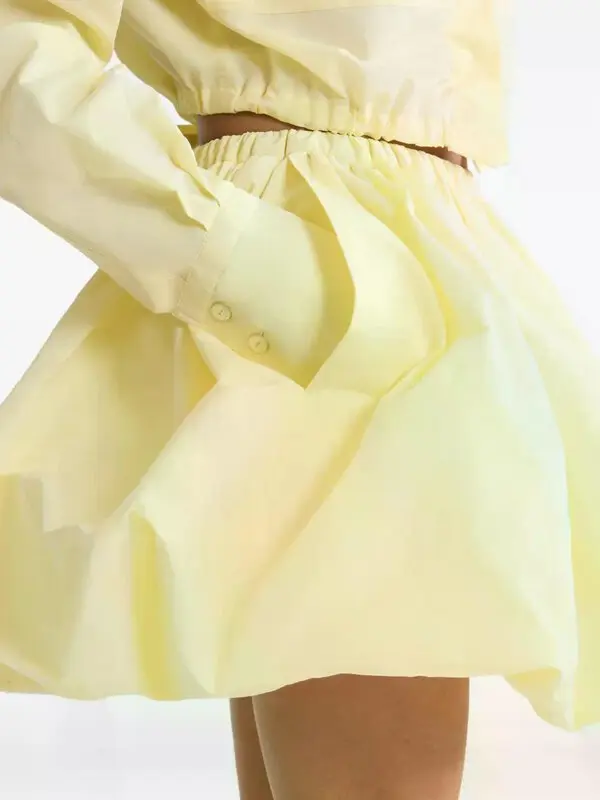 PATOU Elasticated Bloomer Mini A-line Skirt - Yellow