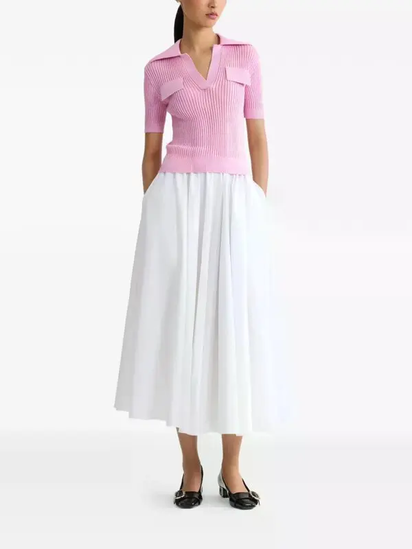 PATOU Logo-embroidered Top - Pink