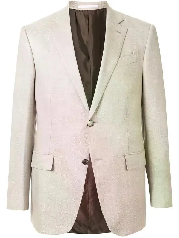 Zegna Single Breasted Blazer - Neutrals
