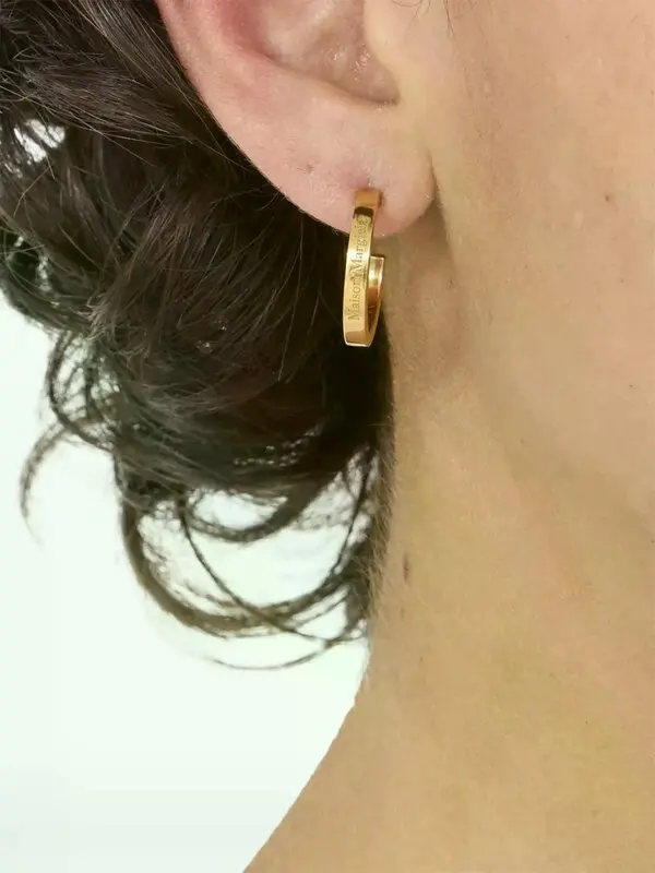 MAISON MARGIELA Logo Hoop Earrings
