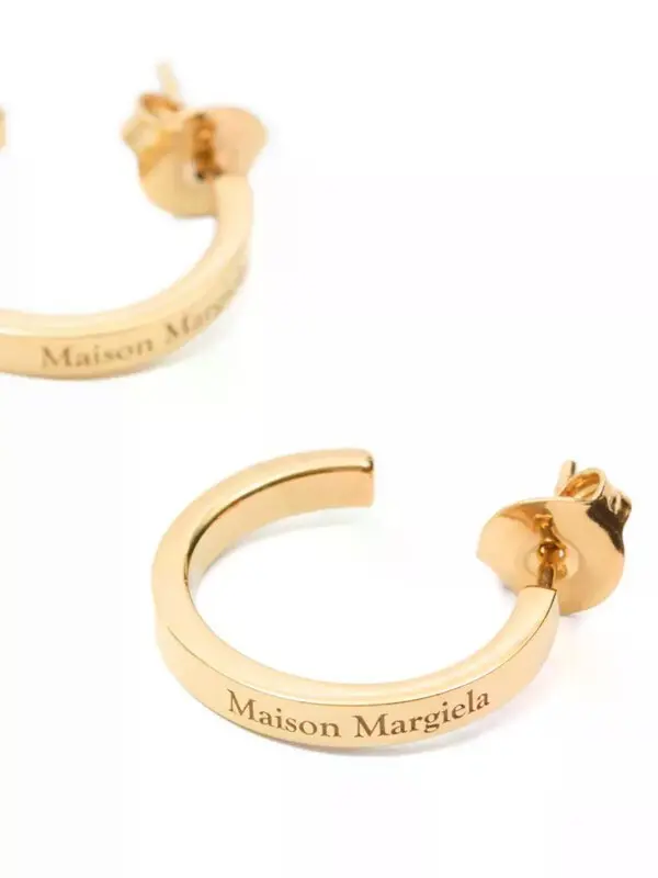 MAISON MARGIELA Logo Hoop Earrings