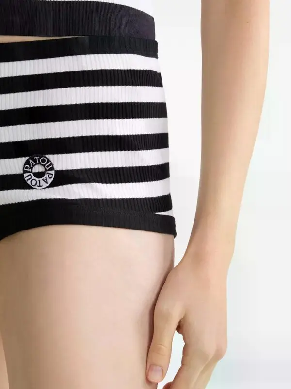 PATOU Striped Ribbed Shorts
