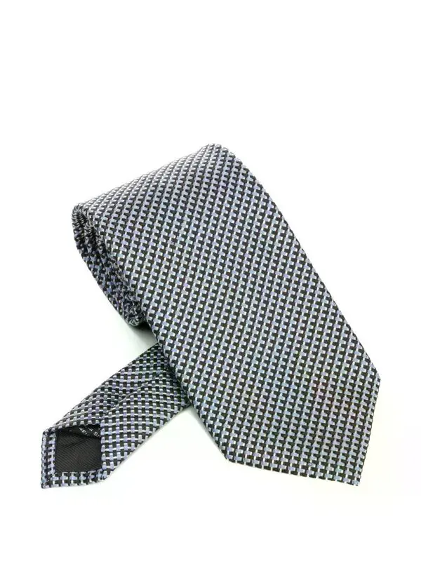 TOM FORD Patterned Tie - Blue