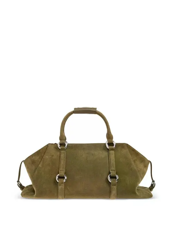 Alexander McQueen Suede Tote Bag With Ring Detail - Green