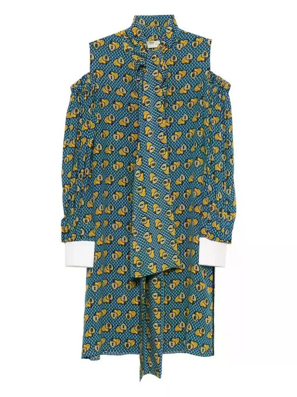 Fendi Heart-pattern Midi Dress