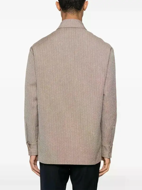 Fendi Jacquard-stitching Shirt Jacket