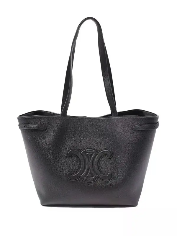 Celine Medium Grained Calfskin Cuir Triomphe Cabas Anais Tote Bag