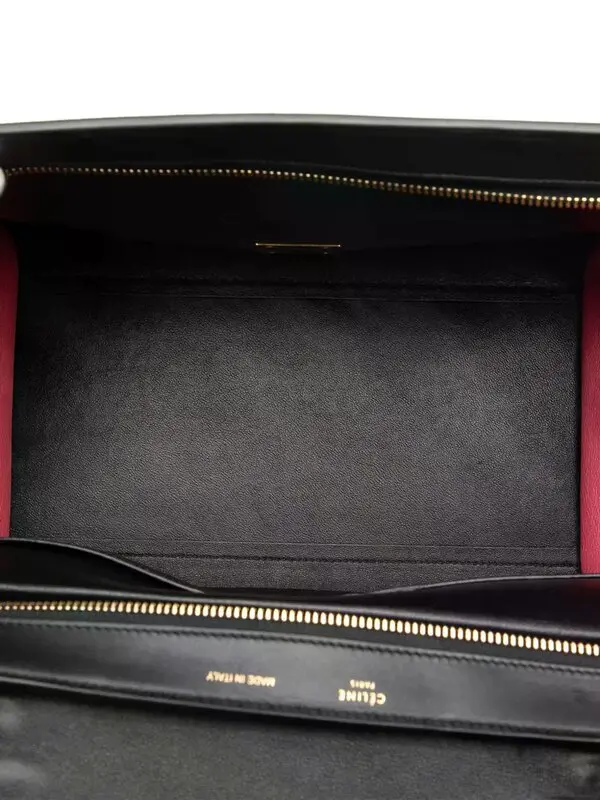 Celine 2014 Small Tricolor Trapeze Satchel - Black
