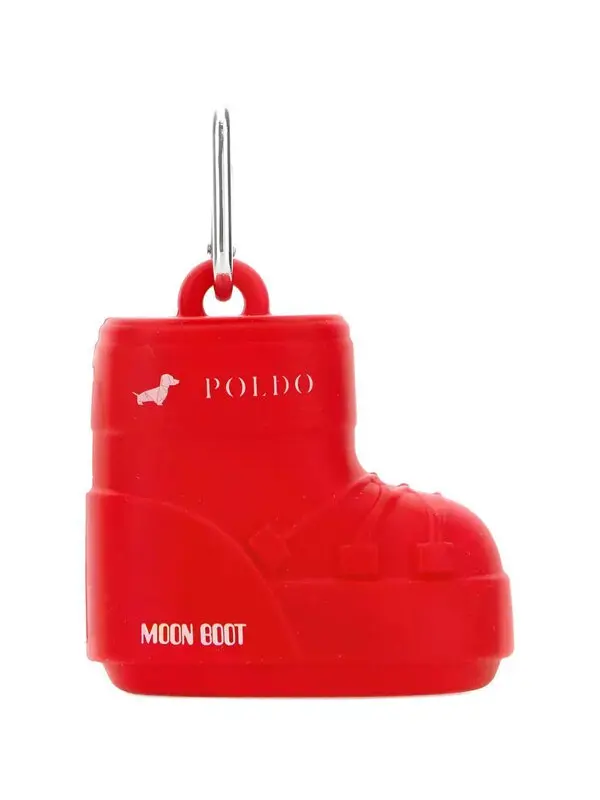 POLDO DOG COUTURE X Moon Boot Dog Bag Dispenser - Red