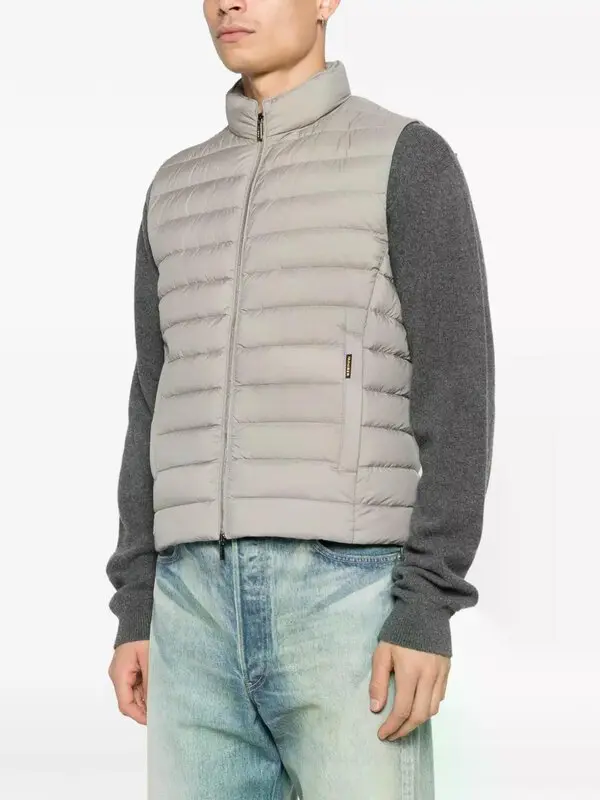 MOORER Sleeveless Padded Gilet - Grey