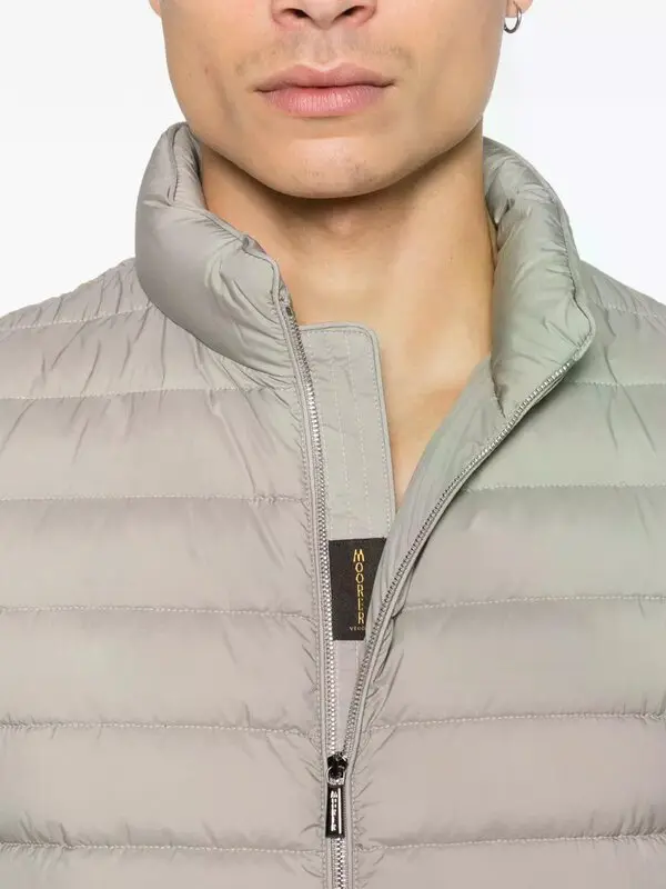 MOORER Sleeveless Padded Gilet - Grey