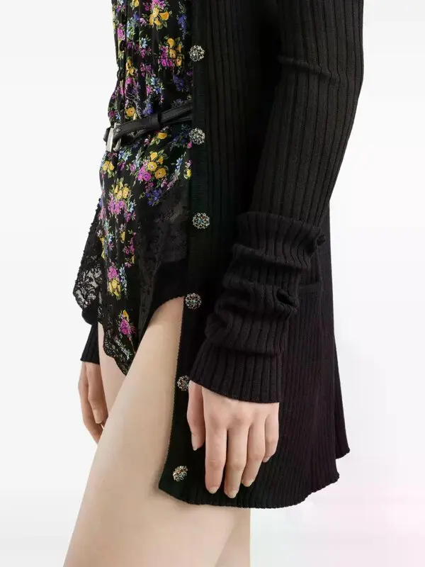 Dolce & Gabbana Ribbed Knit Buttoned Jacket