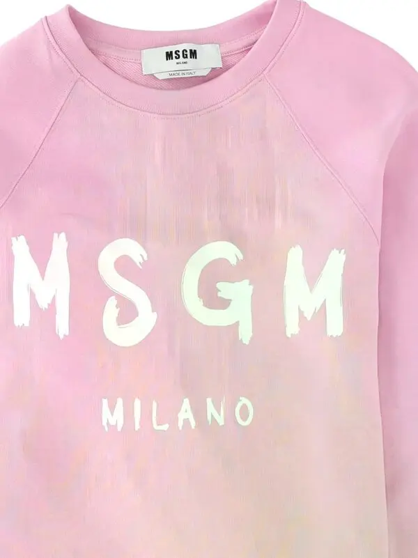 MSGM Logo-print Crew-neck Sweatshirt