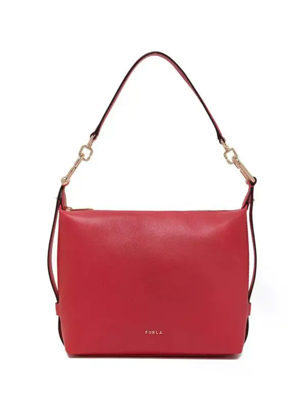 Furla Tonie Metal Logo Chain Shoulder Bag - Red