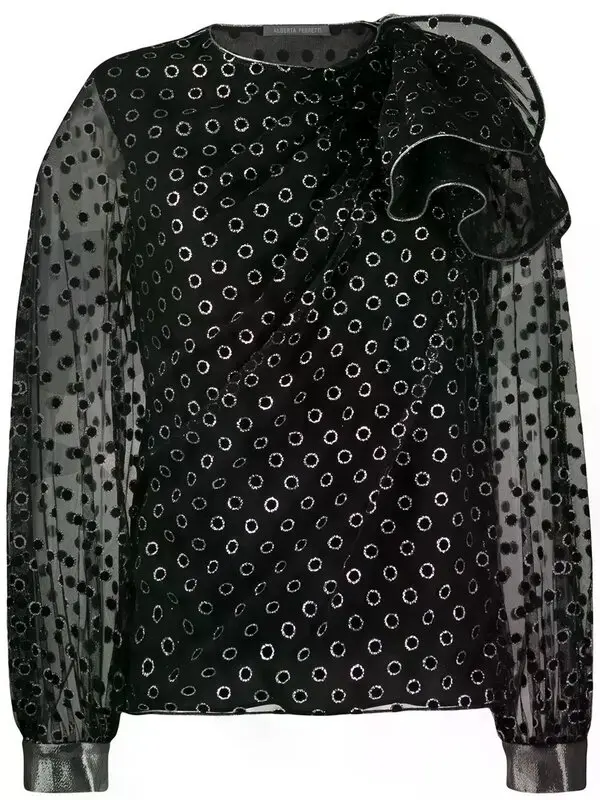 Alberta Ferretti Eyelet Detail Blouse