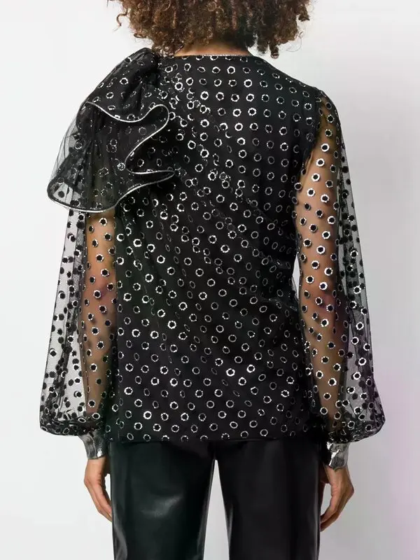 Alberta Ferretti Eyelet Detail Blouse