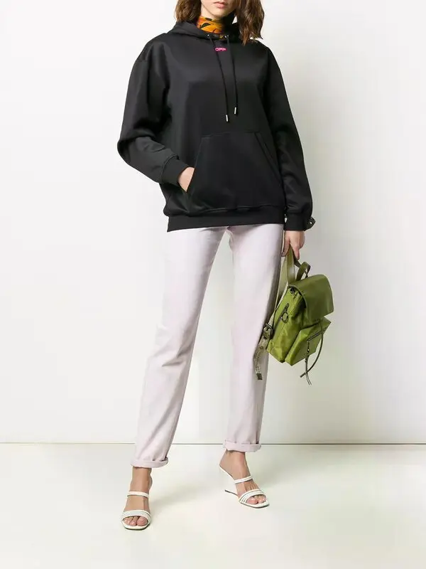 Off-White Logo Print Oversized Hoodie