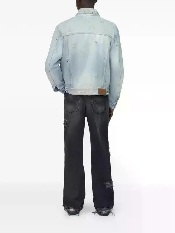 Amiri Distressed-effect Embellished Jacket