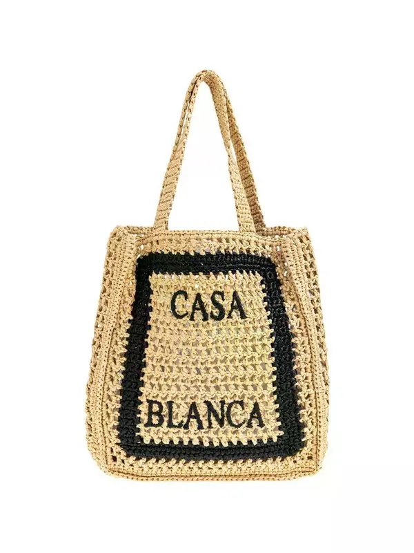 Casablanca Logo-graphic Tote Bag - Neutrals