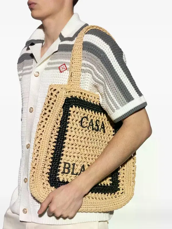 Casablanca Logo-graphic Tote Bag - Neutrals