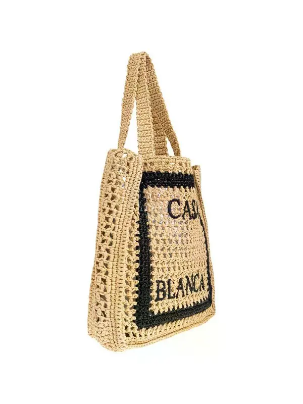 Casablanca Logo-graphic Tote Bag - Neutrals