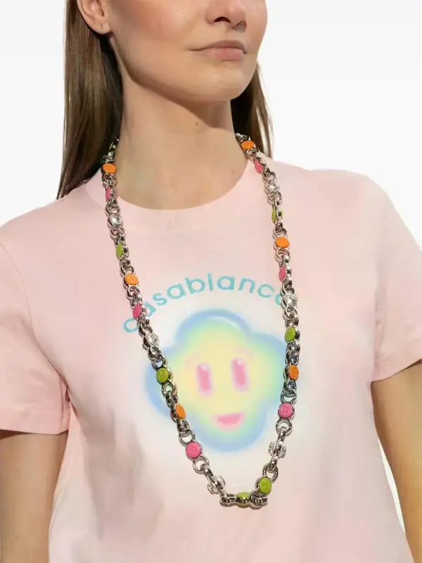 Casablanca Enamel Charm Necklace