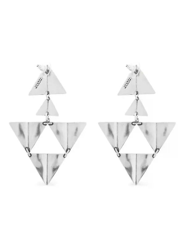 Isabel Marant Étoile Triangle Geometric Earrings - Silver
