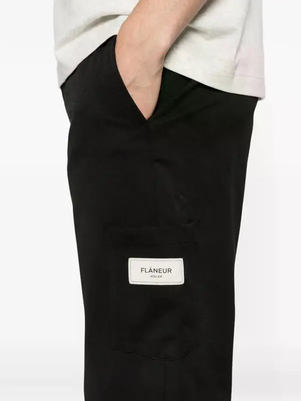 FLANEUR Drawstring Trousers - Black