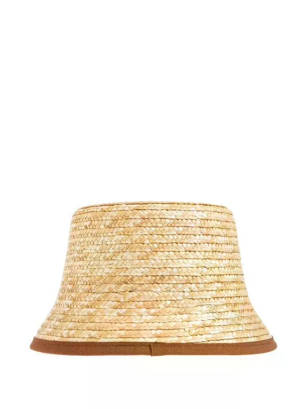 Moschino Straw Trim Hat