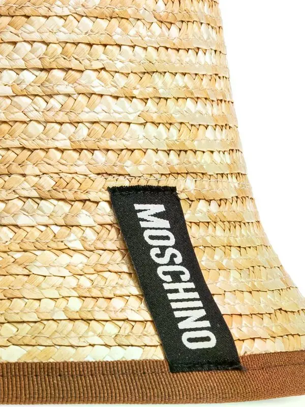 Moschino Straw Trim Hat