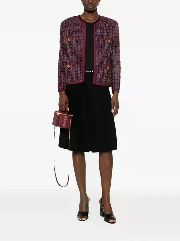 Celine 1970s Chain-detail Pleated Midi Skirt