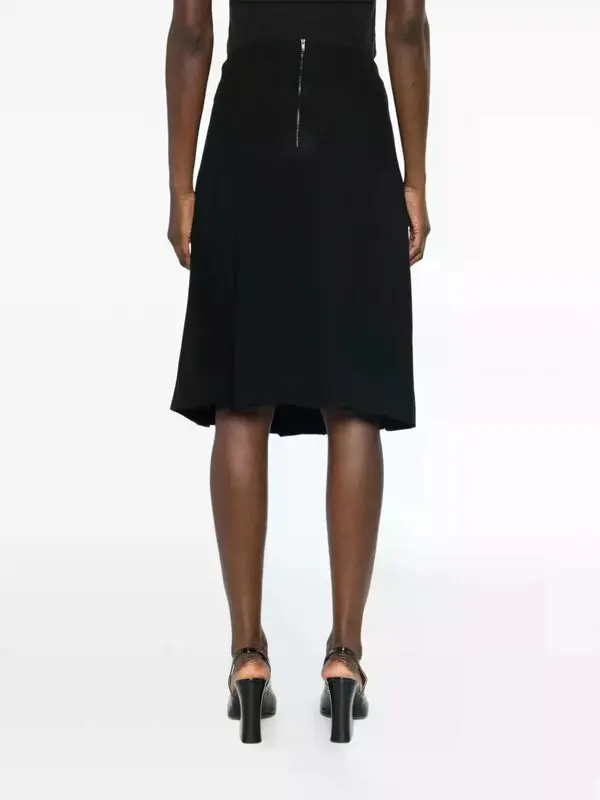 Celine 1970s Chain-detail Pleated Midi Skirt