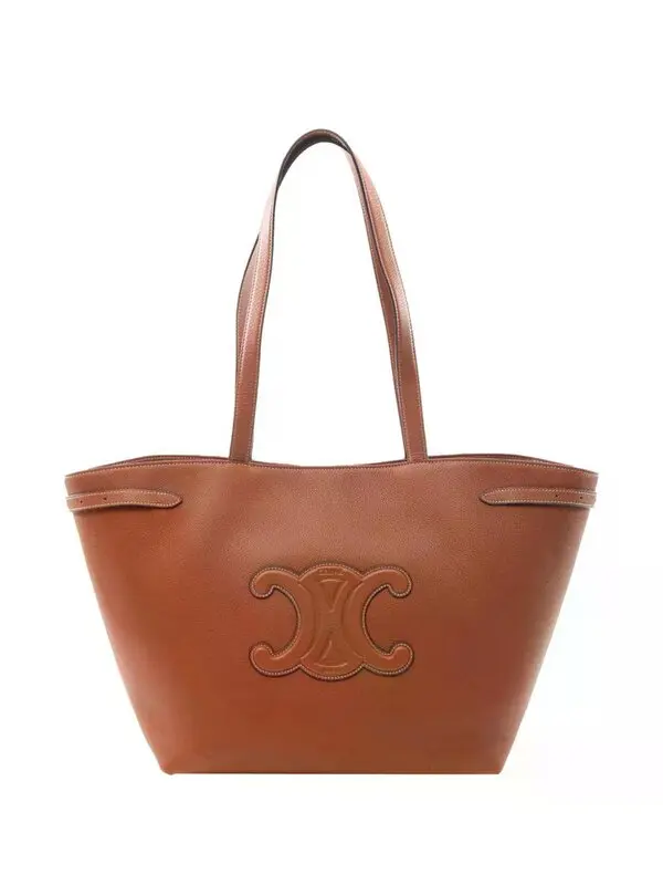 Celine Medium Grained Calfskin Cuir Triomphe Cabas Anais Tote Bag