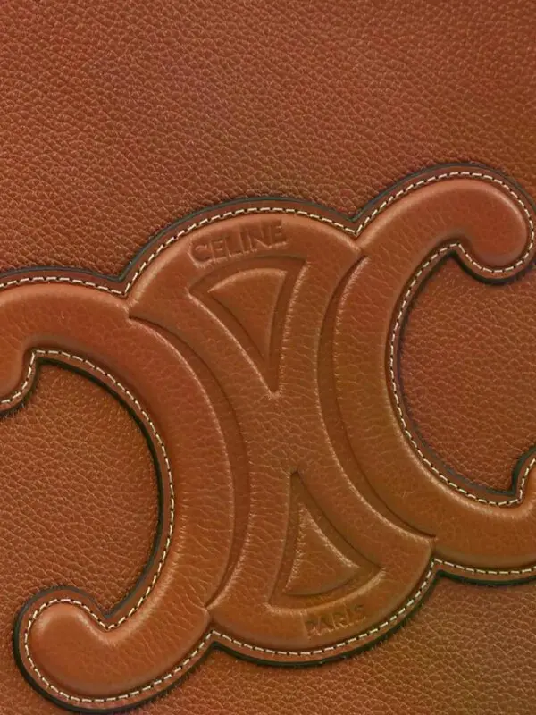 Celine Medium Grained Calfskin Cuir Triomphe Cabas Anais Tote Bag