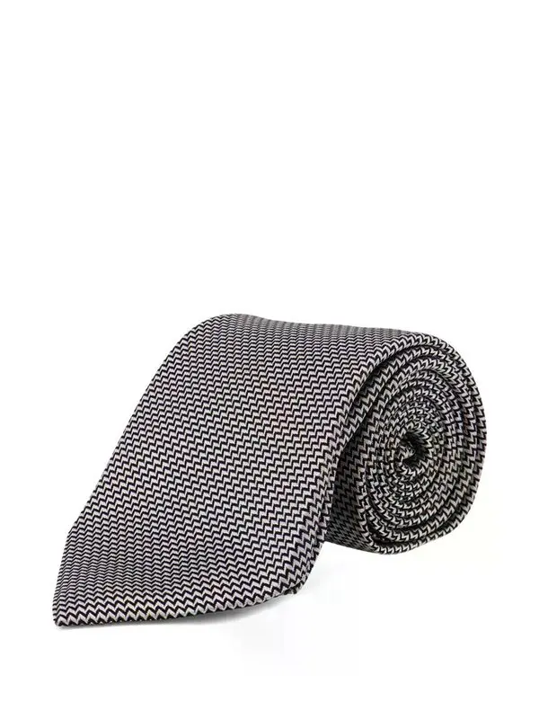 TOM FORD Patterned Tie - Black