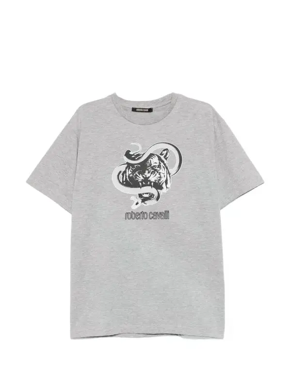 Roberto Cavalli Graphic-print Crew-neck T-shirt
