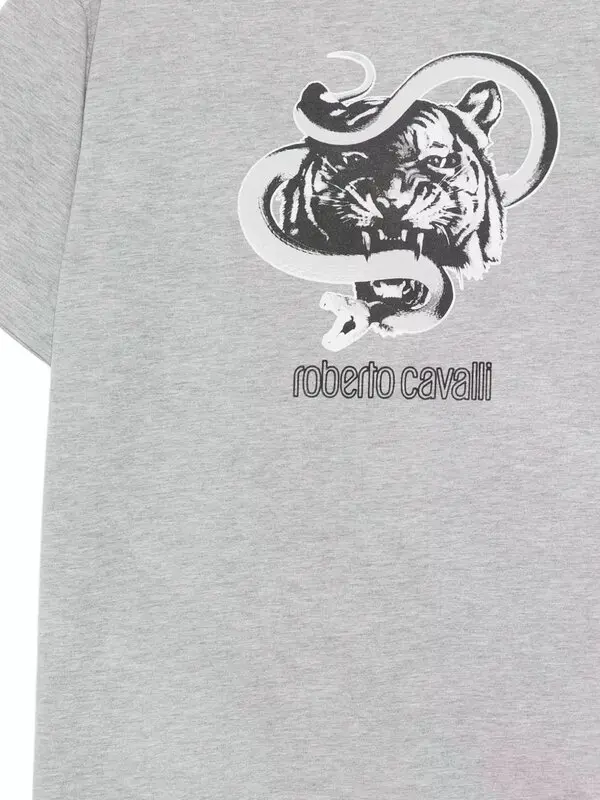 Roberto Cavalli Graphic-print Crew-neck T-shirt