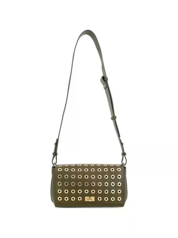 ANYA HINDMARCH Eyelet-detail Shoulder Bag - Green