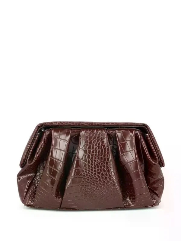 THEMOIRE Afrodite Crocodile-effect Clutch Bag