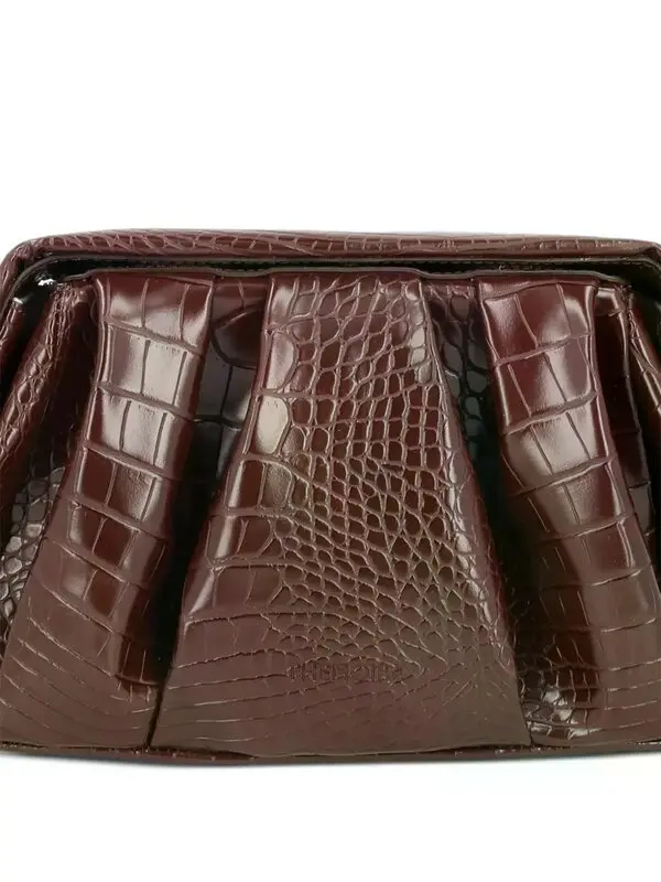 THEMOIRE Afrodite Crocodile-effect Clutch Bag