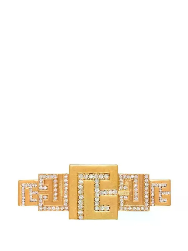 Balmain Crystal-embellished Brooch - Gold