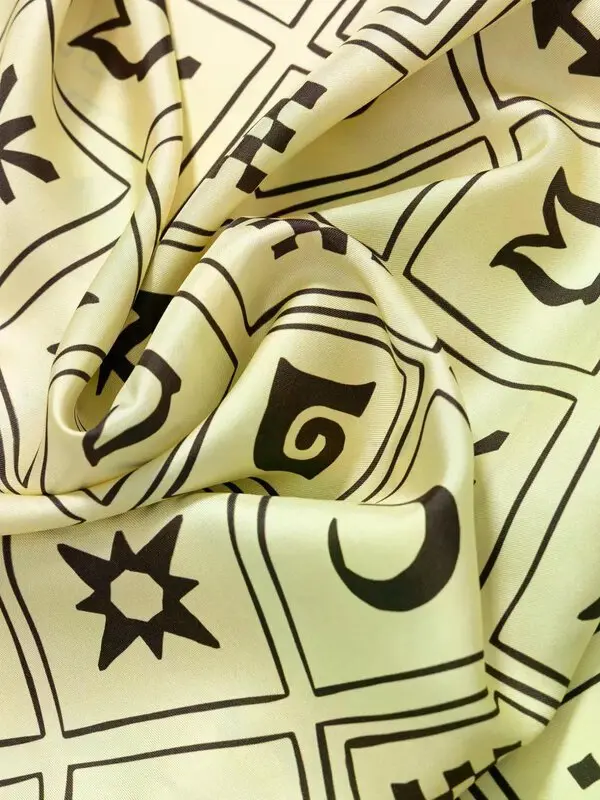 Nanushka Geometric-print Scarf - Neutrals